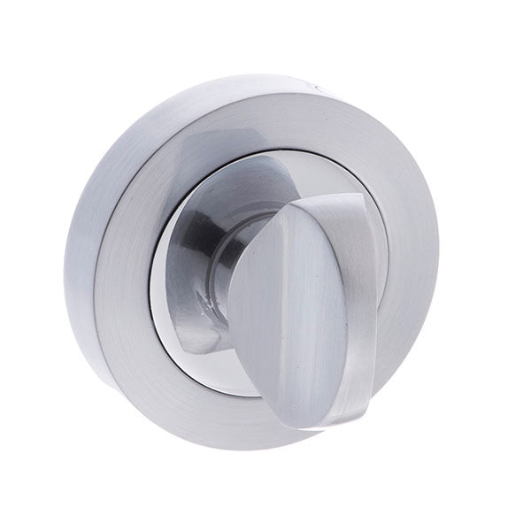 LR800 Bathroom Lock Turn and Release on round rose – Denleigh